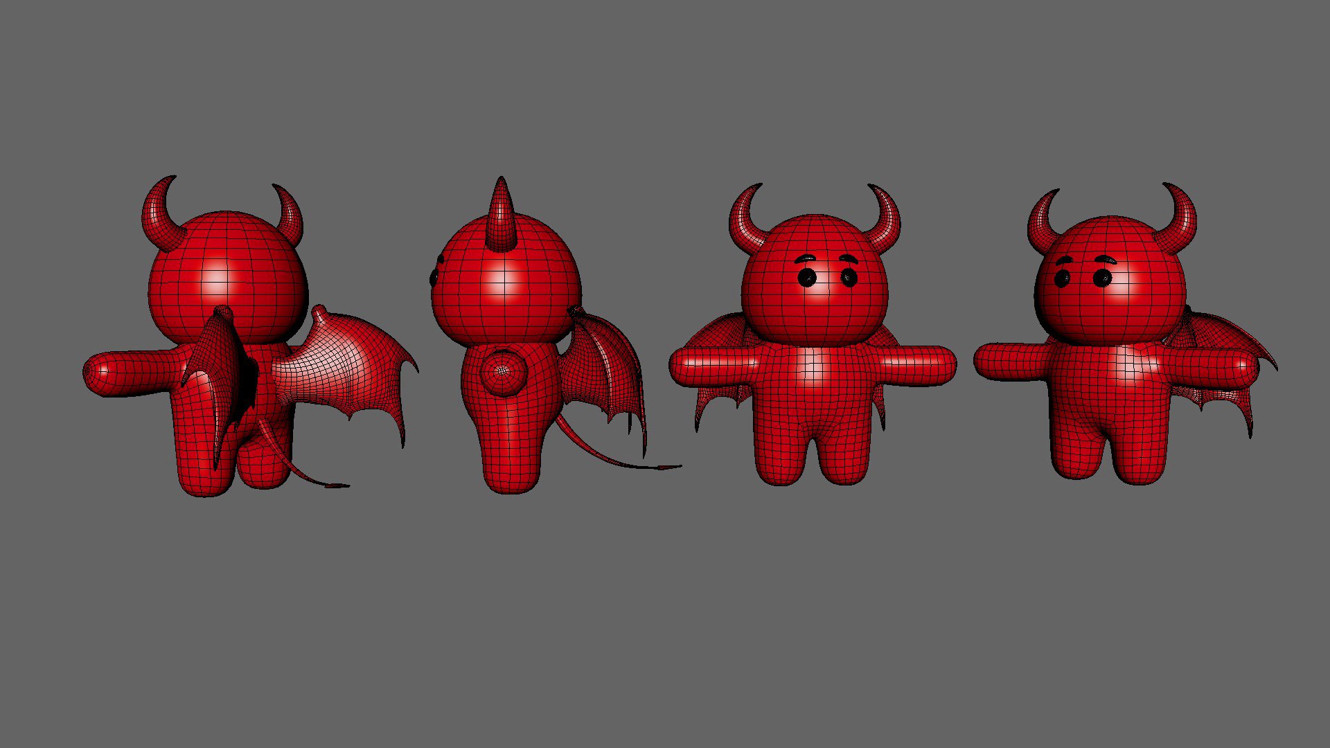 Little Devil Red Rigged 3D Model - TurboSquid 2382580