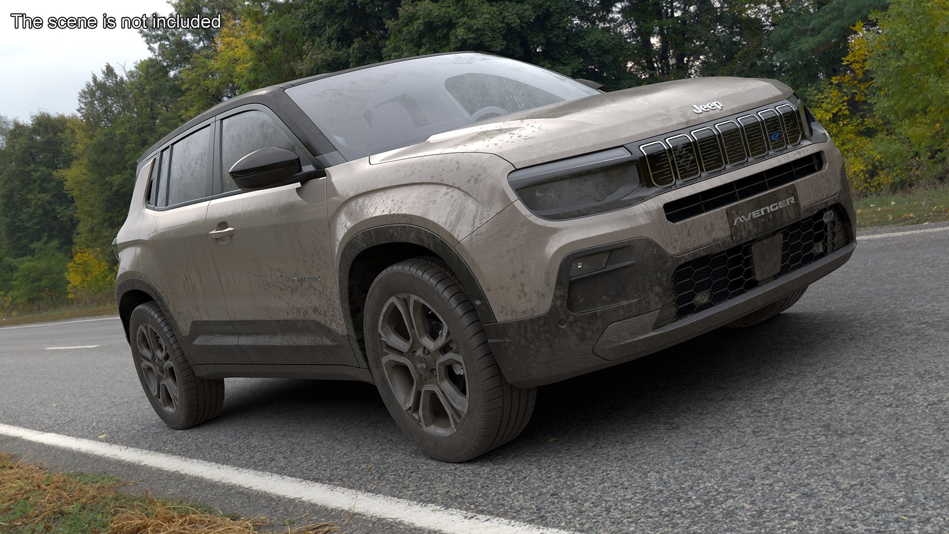 3D Model Crossover Jeep Avenger Beige Dirty Simplified - TurboSquid 2282375