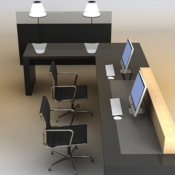 3d reception desk