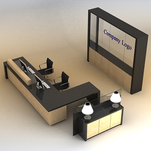 3d reception desk