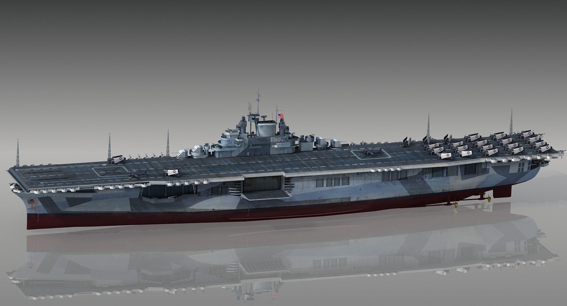 Uss Intrepid Cv-11 1944 3D Model - TurboSquid 1412564