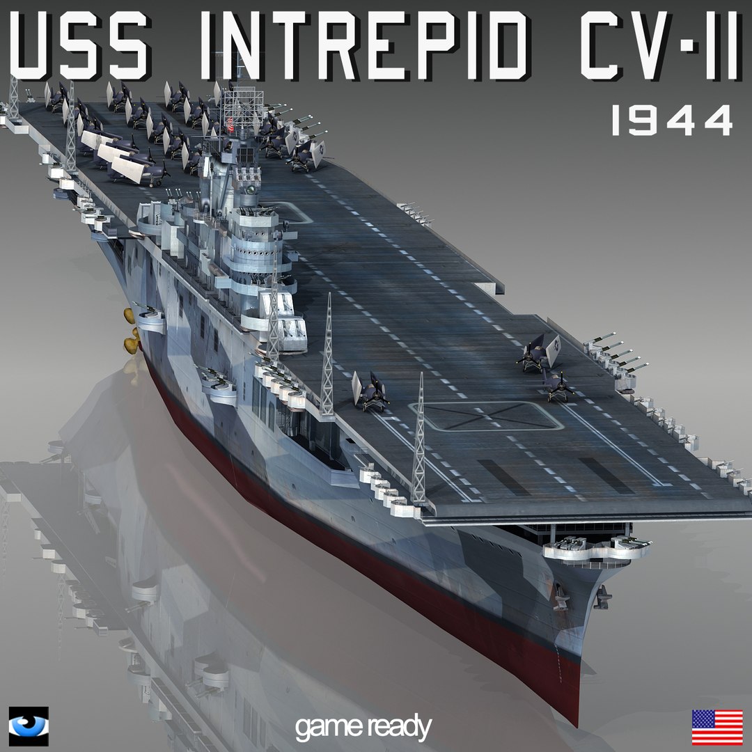 Uss Intrepid Cv-11 1944 3D Model - TurboSquid 1412564