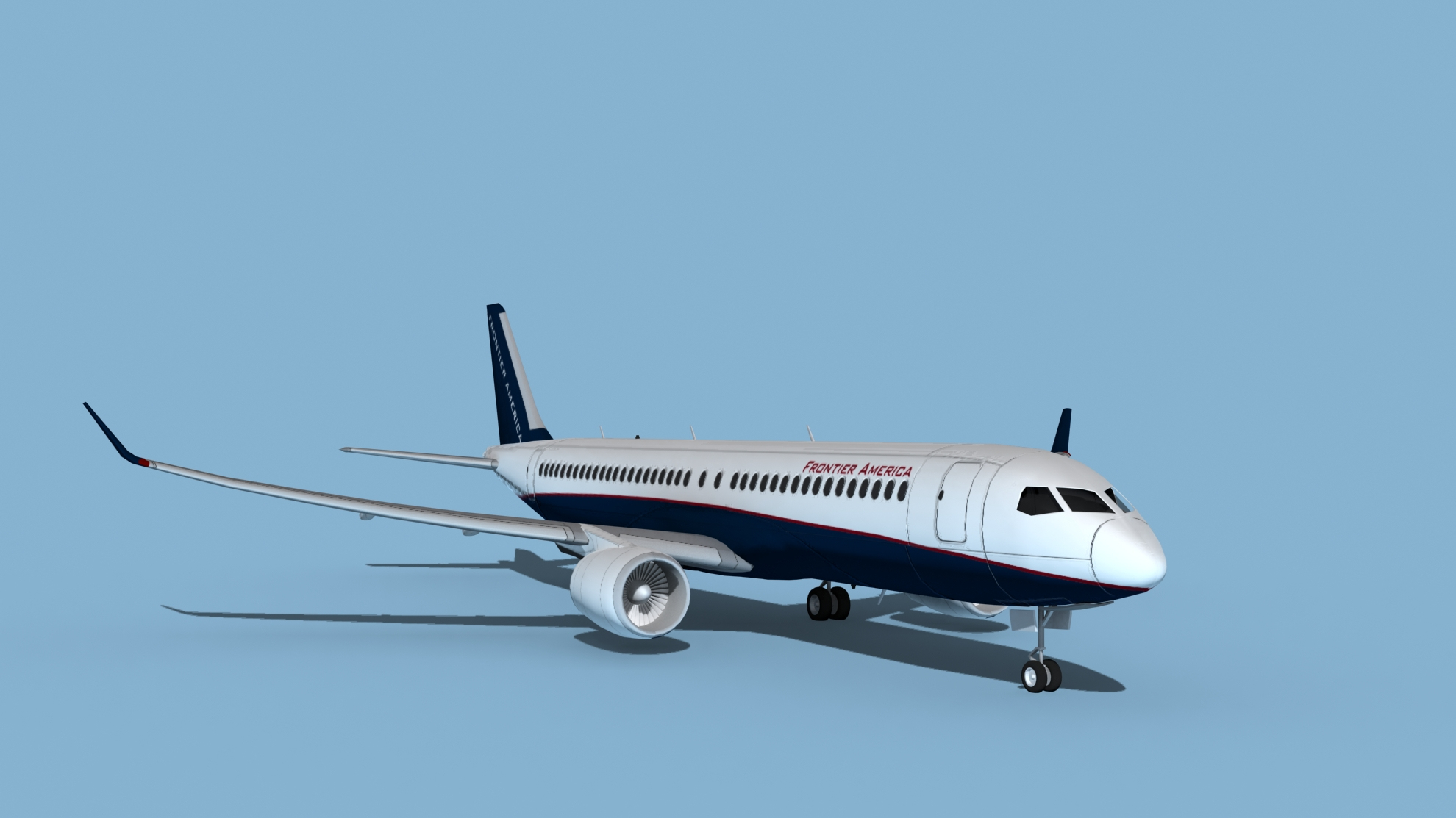 Airbus A220-300 Frontier 3D model - TurboSquid 1747230