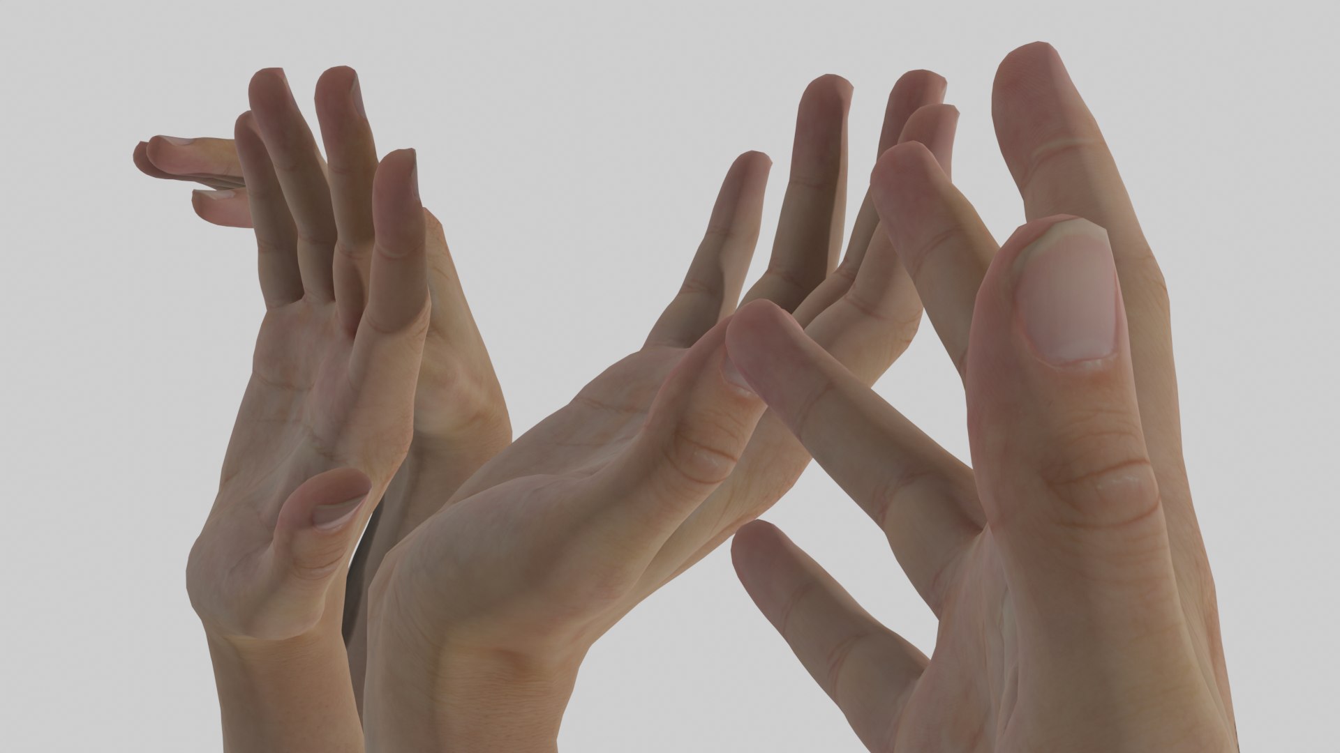 Hand Model Photorealistic With Plain And Tattoo Texture - Low-poly 3D ...