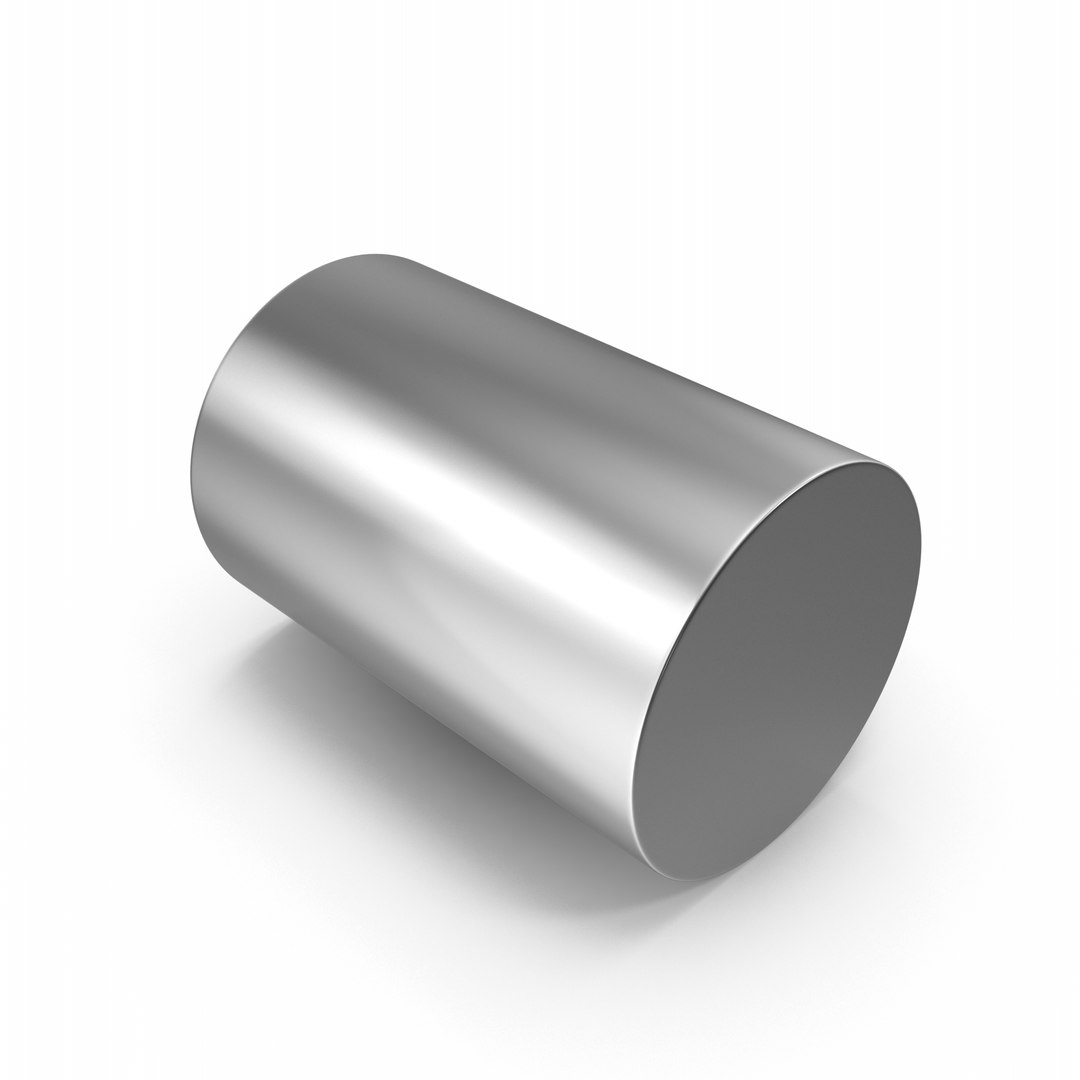 Silver Cylinder 3D Model - TurboSquid 1845470