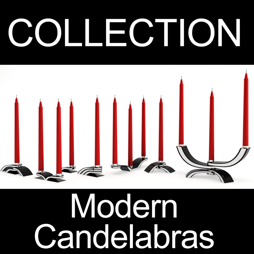 Modern Design Candelabras 2 3d Model