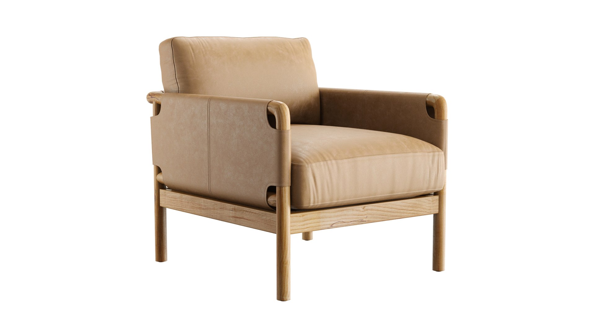 3D CrateBarrel Navarro Armchair - TurboSquid 2090040