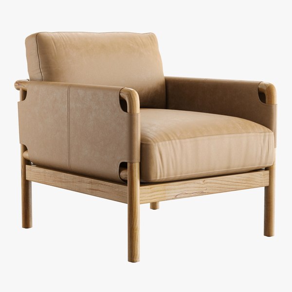 modelo 3d CrateBarrel Navarro Armchair - TurboSquid 2090040