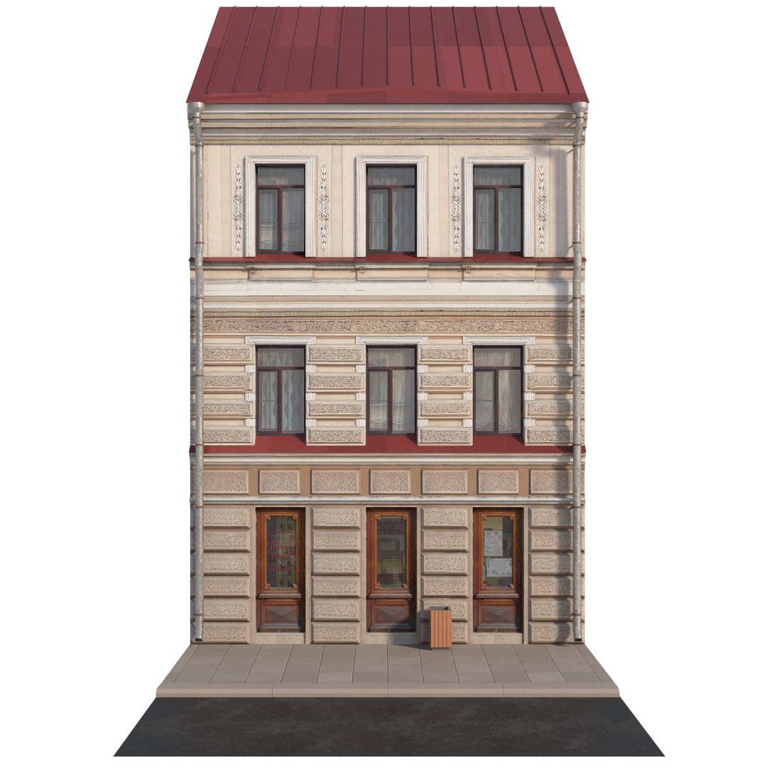 3D Facade Historic Building Model - TurboSquid 1247300