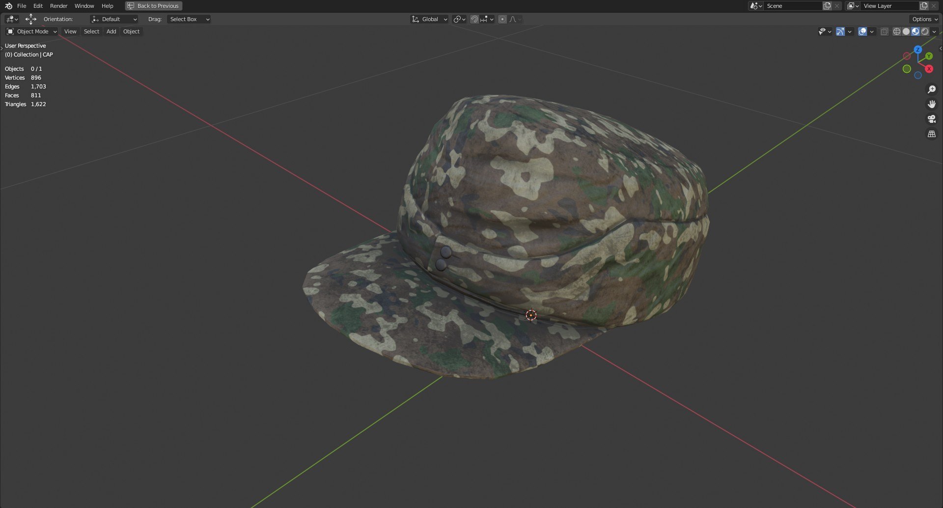 German Officers Cap Low-poly 3d Model Game Ready 3D Model - TurboSquid ...