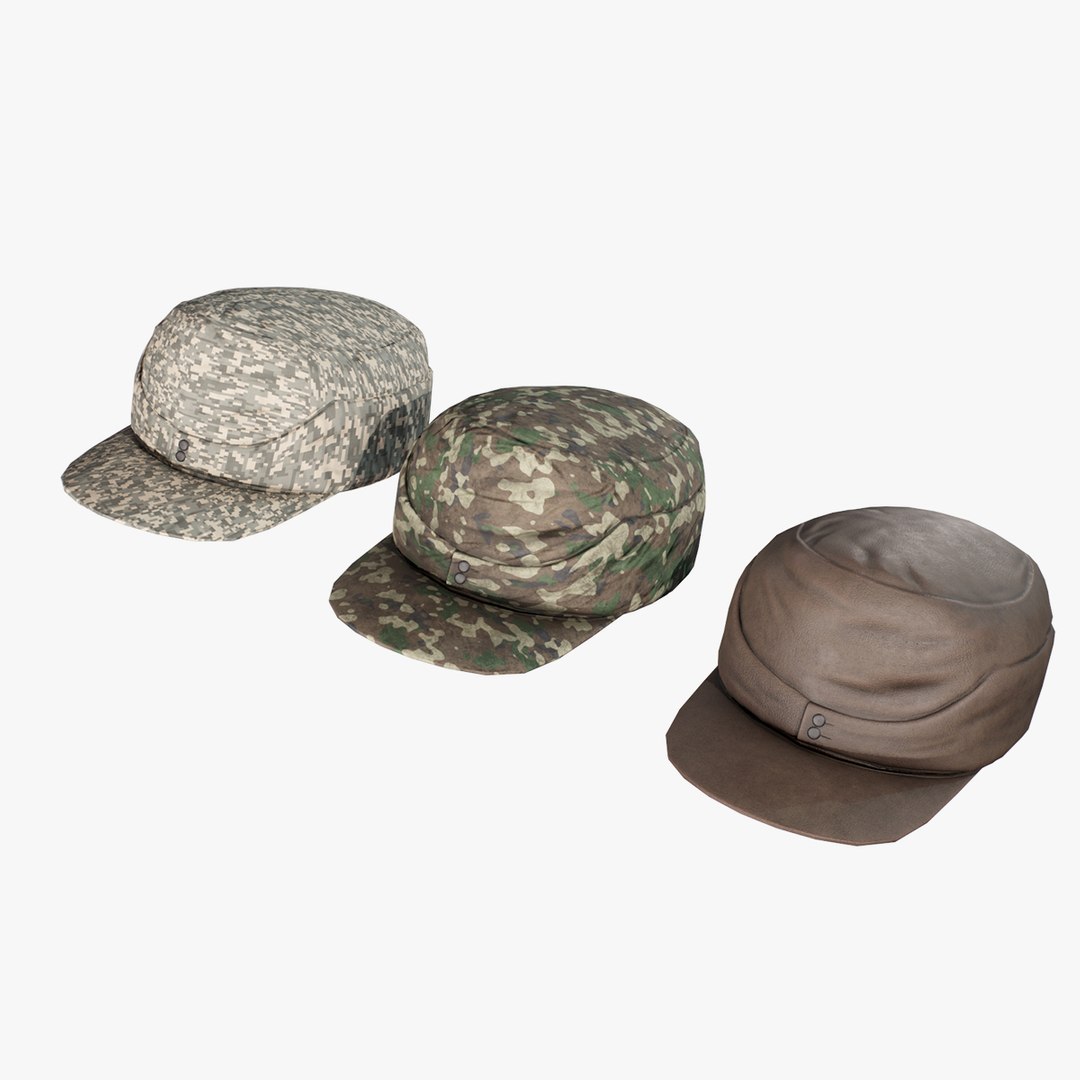 German Officers Cap low-poly 3d model Game Ready 3D model - TurboSquid ...