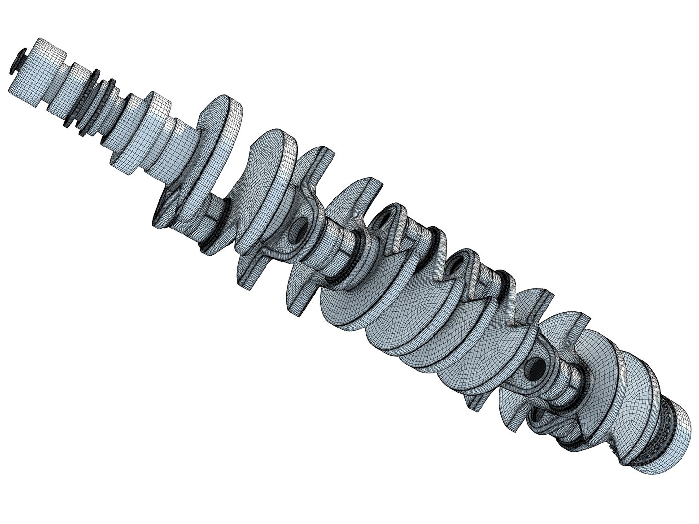 V12 Crankshaft Engine 3D Model - TurboSquid 1390242