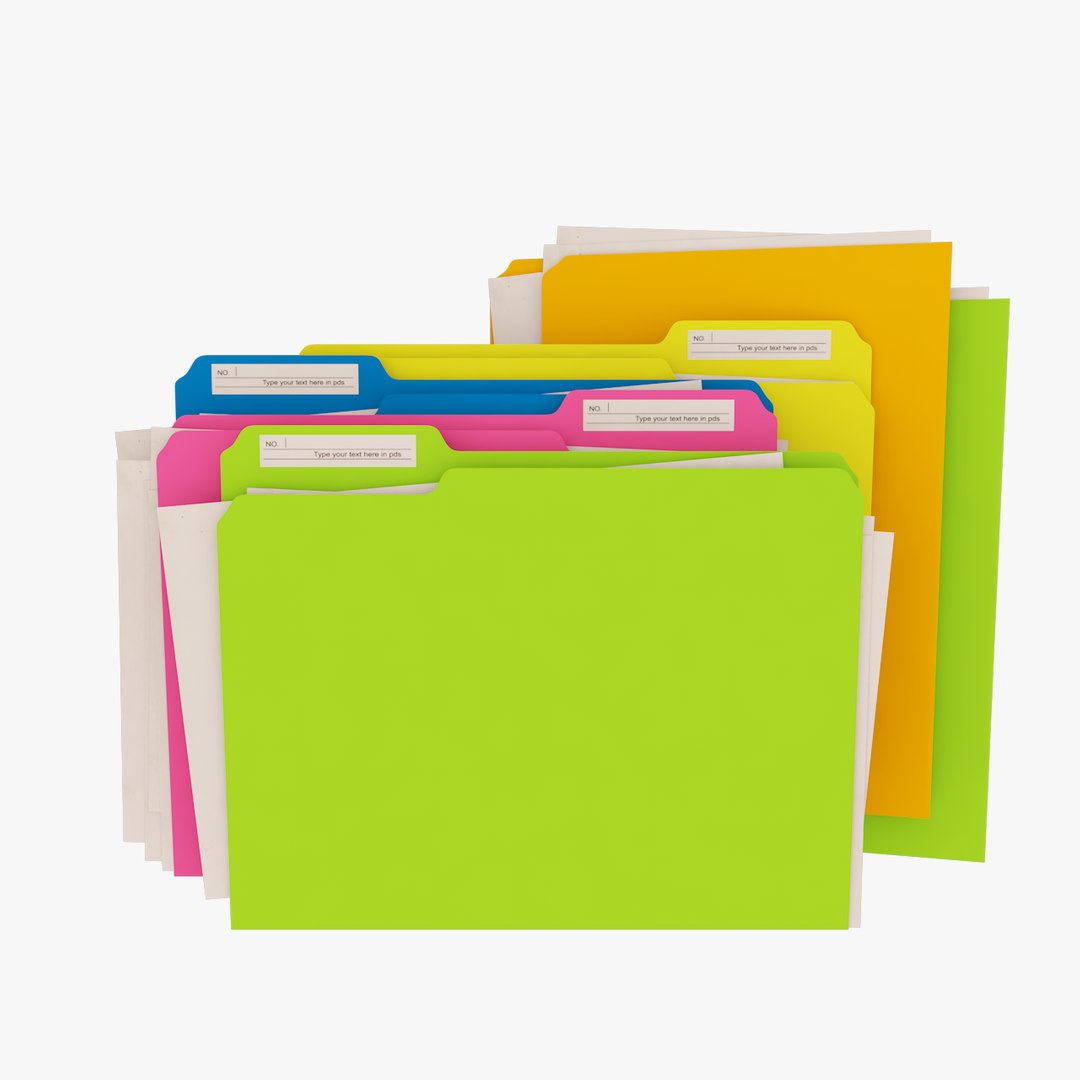 3D File Folders Model - TurboSquid 1561560