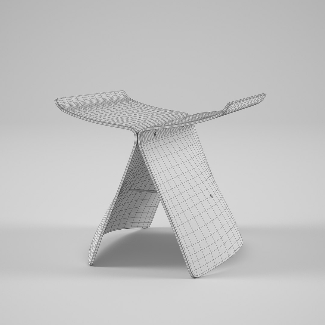 3d Model Vitra Butterfly Stool
