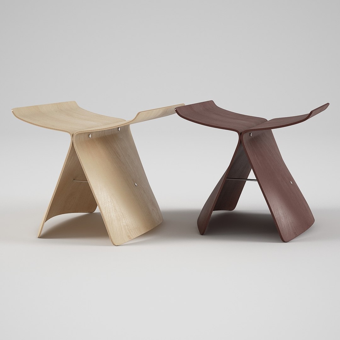 3d Model Vitra Butterfly Stool