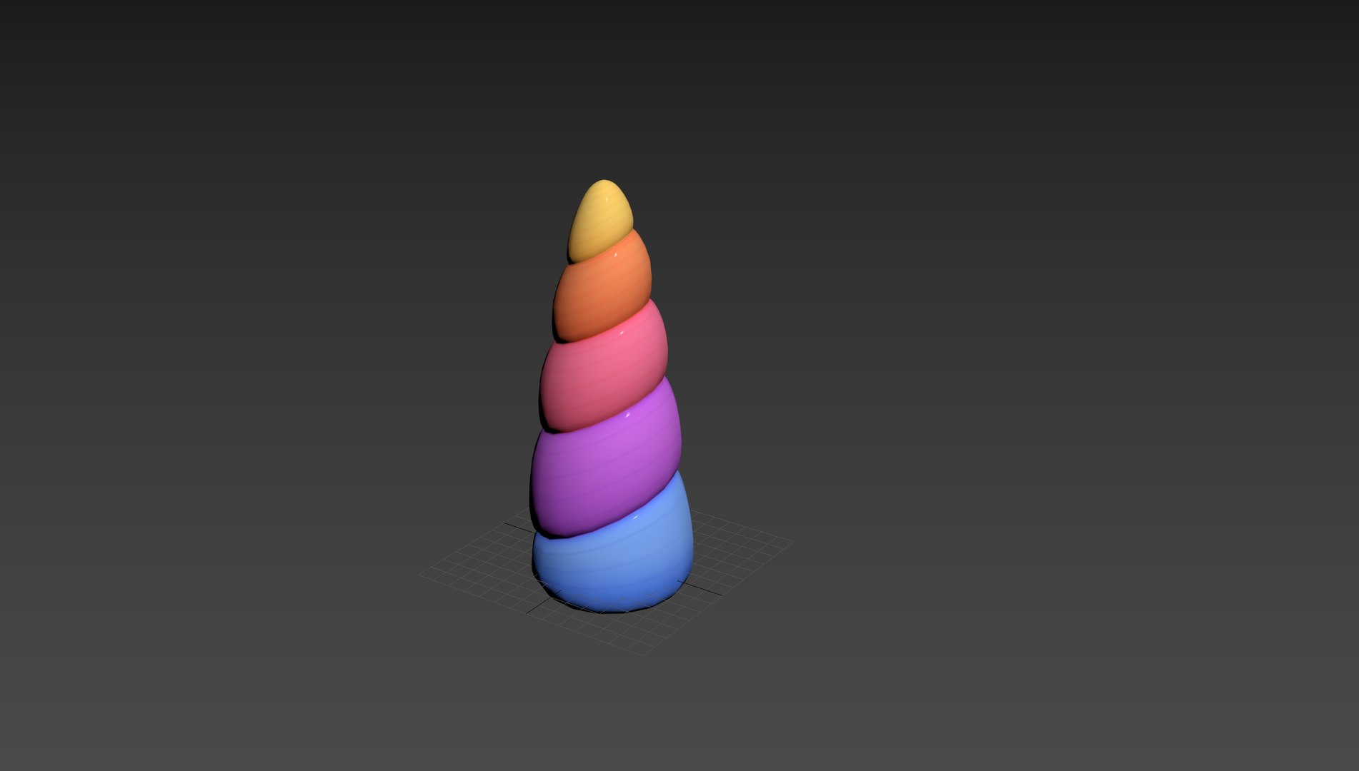Prop207 Rainbow Unicorn Horn 3D model - TurboSquid 2010252