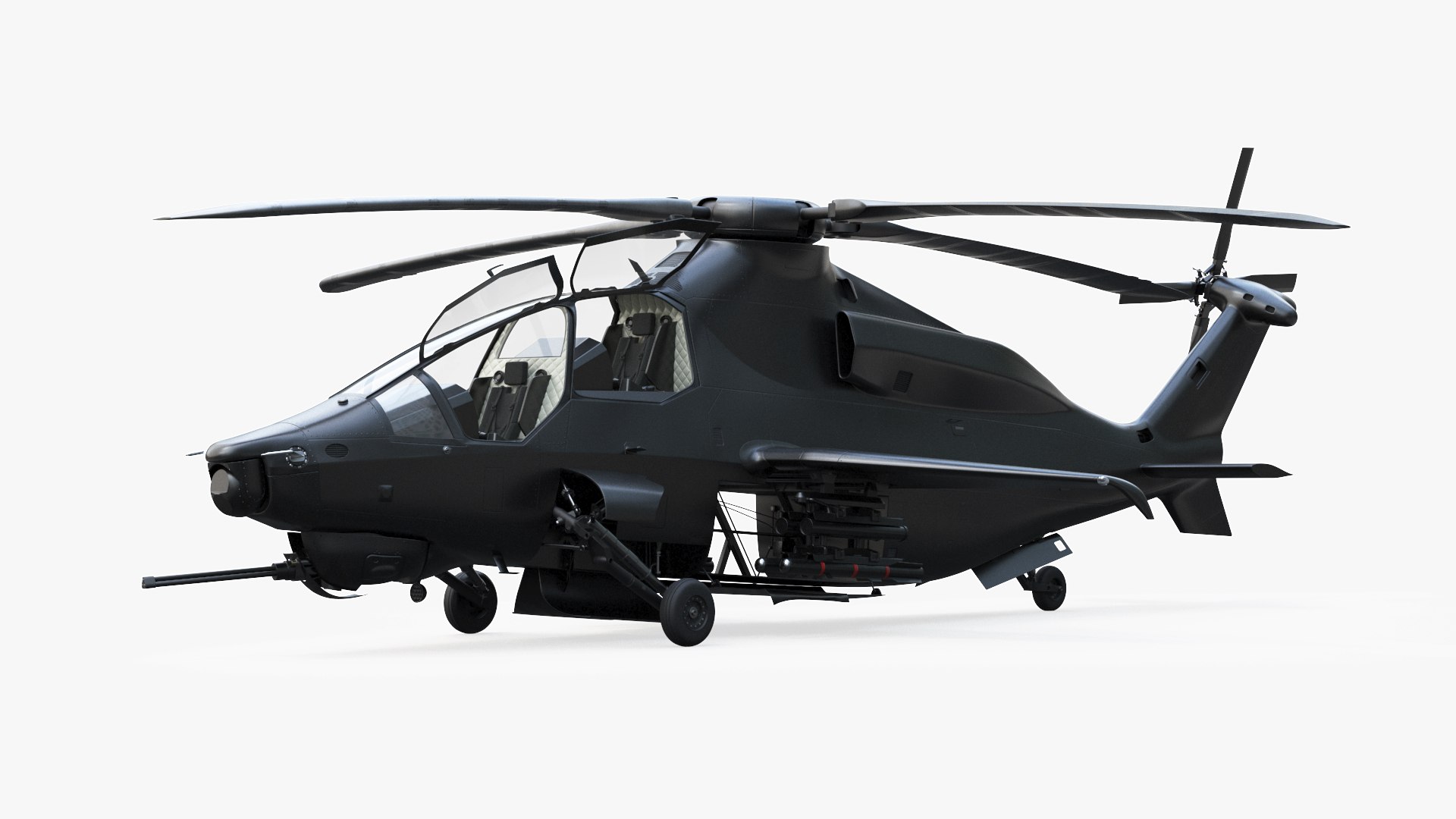 3D Military Attack Helicopter With Weapon Model - TurboSquid 2290069