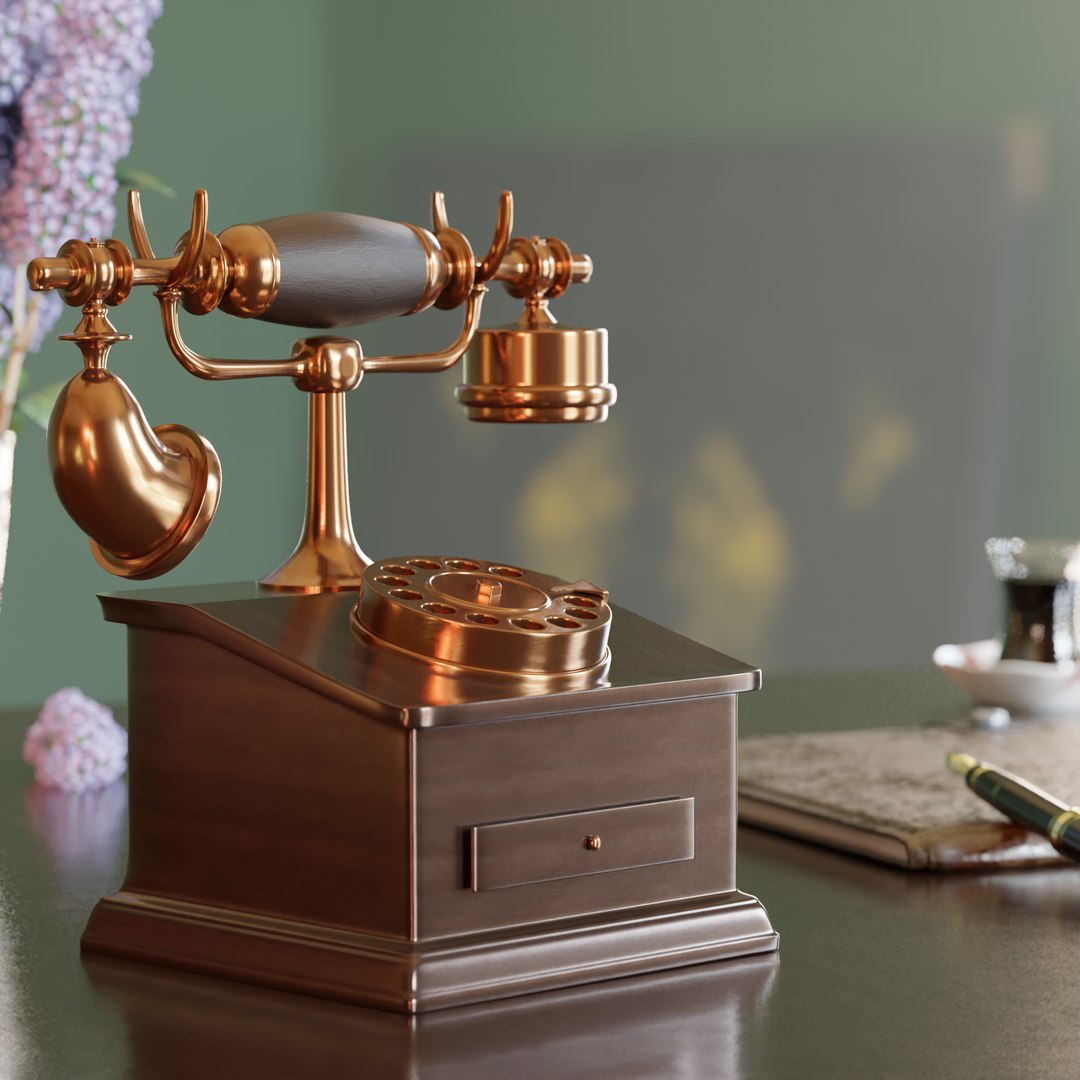 3D Old 1900s style Telephone - TurboSquid 1806743