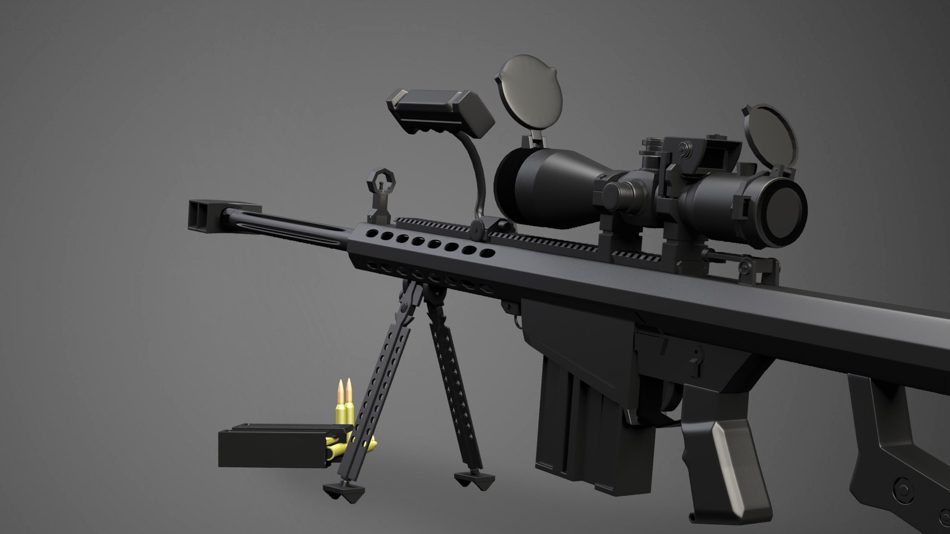 3D sniper rifle gun set model - TurboSquid 1352453