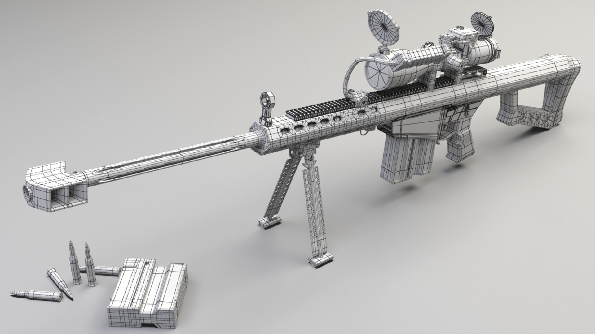 3D sniper rifle gun set model - TurboSquid 1352453