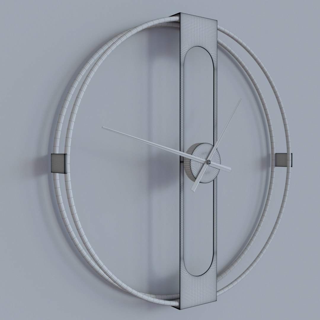 Wall Clock Gold Silver 3D Model - TurboSquid 1335984