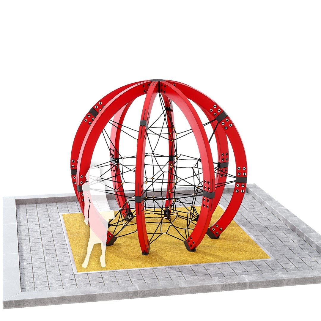Children's Play Rope Complex Sphere 3D Model - TurboSquid 1815306