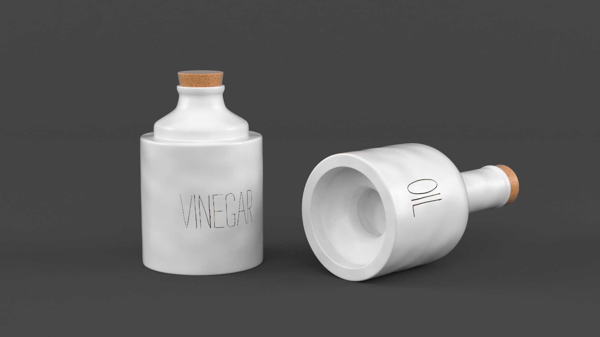 Ceramic Vinegar Bottle 3D - TurboSquid 2195446