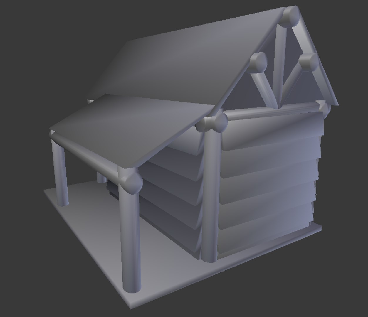 Simple Cabin 3d Model