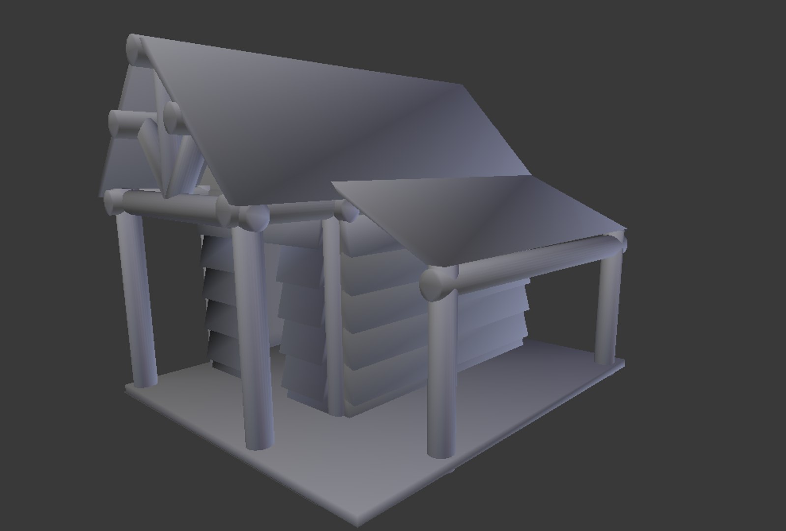 Simple Cabin 3d Model