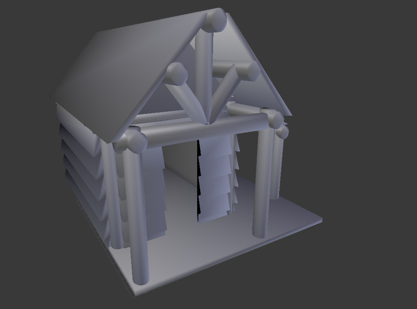 Simple Cabin 3d Model