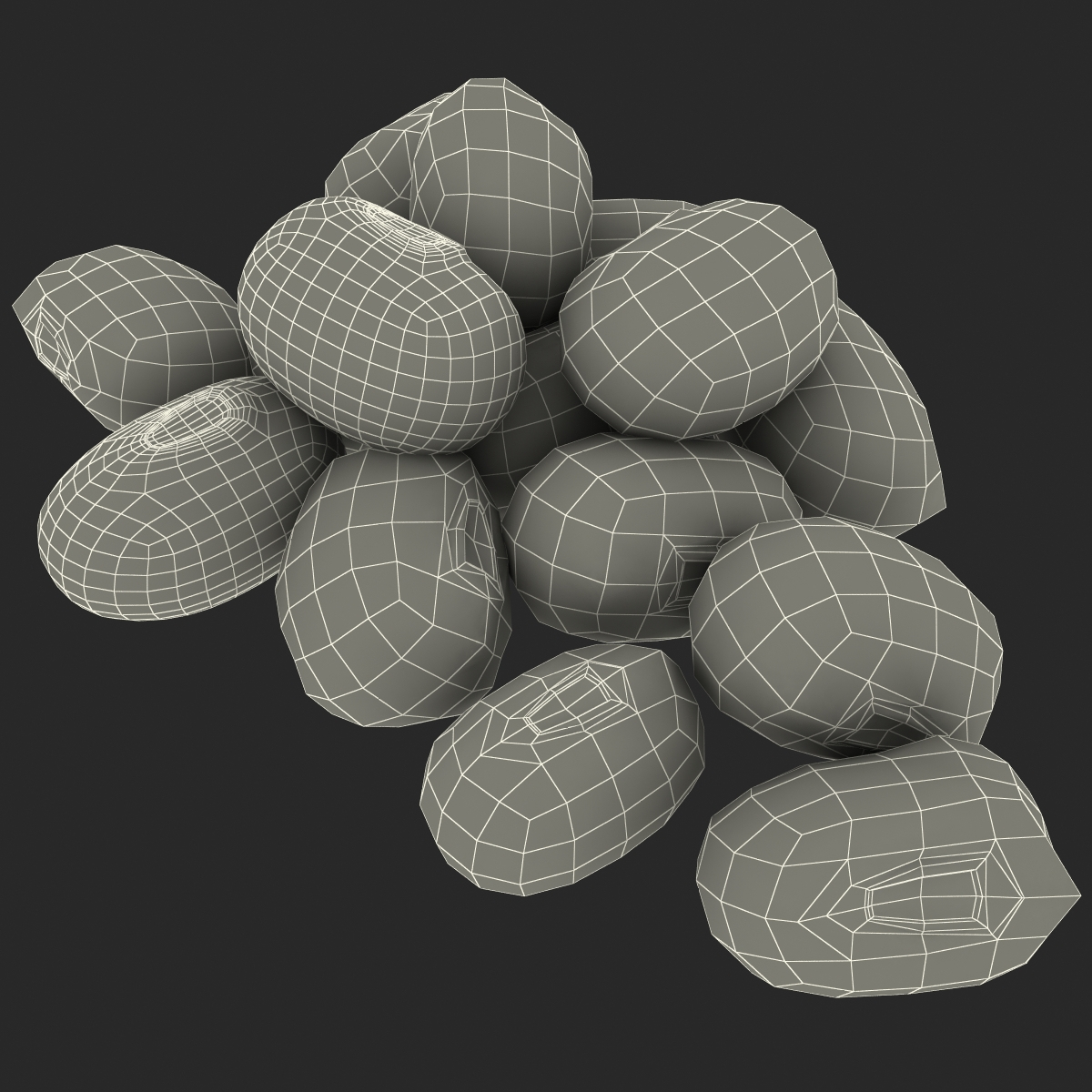 3d mung beans model