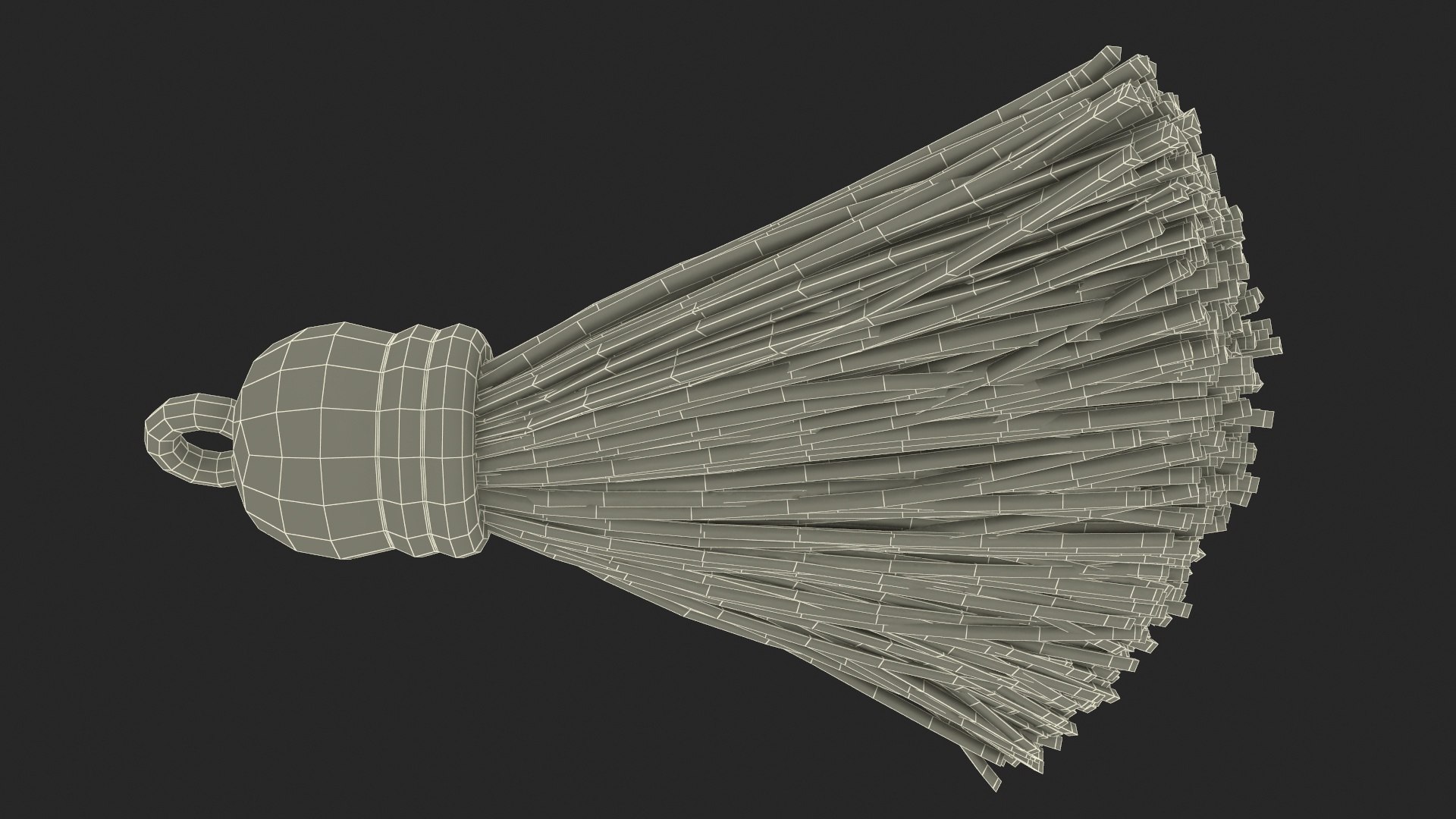 3D Gold Cap Yellow Yarn Tassel Model - TurboSquid 2175517