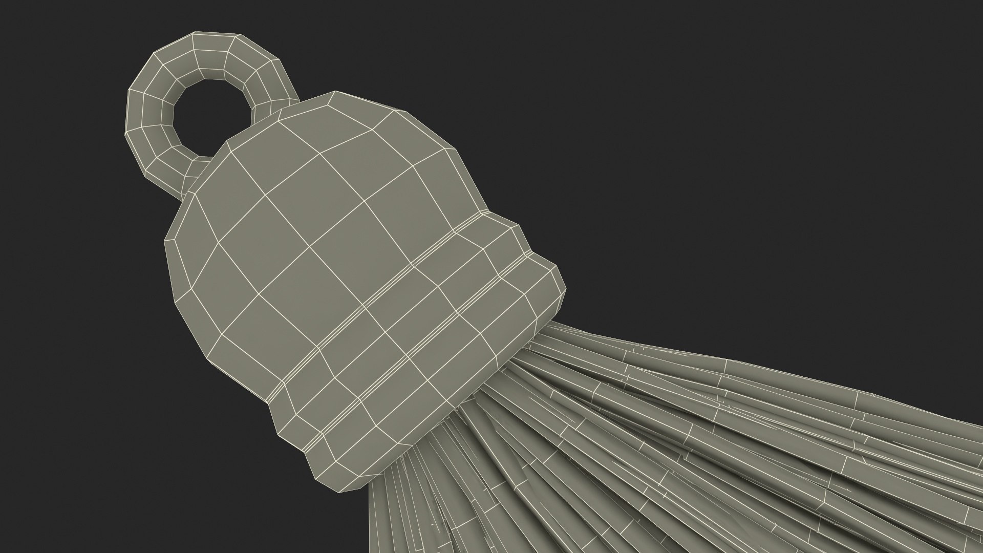 3D Gold Cap Yellow Yarn Tassel Model - TurboSquid 2175517