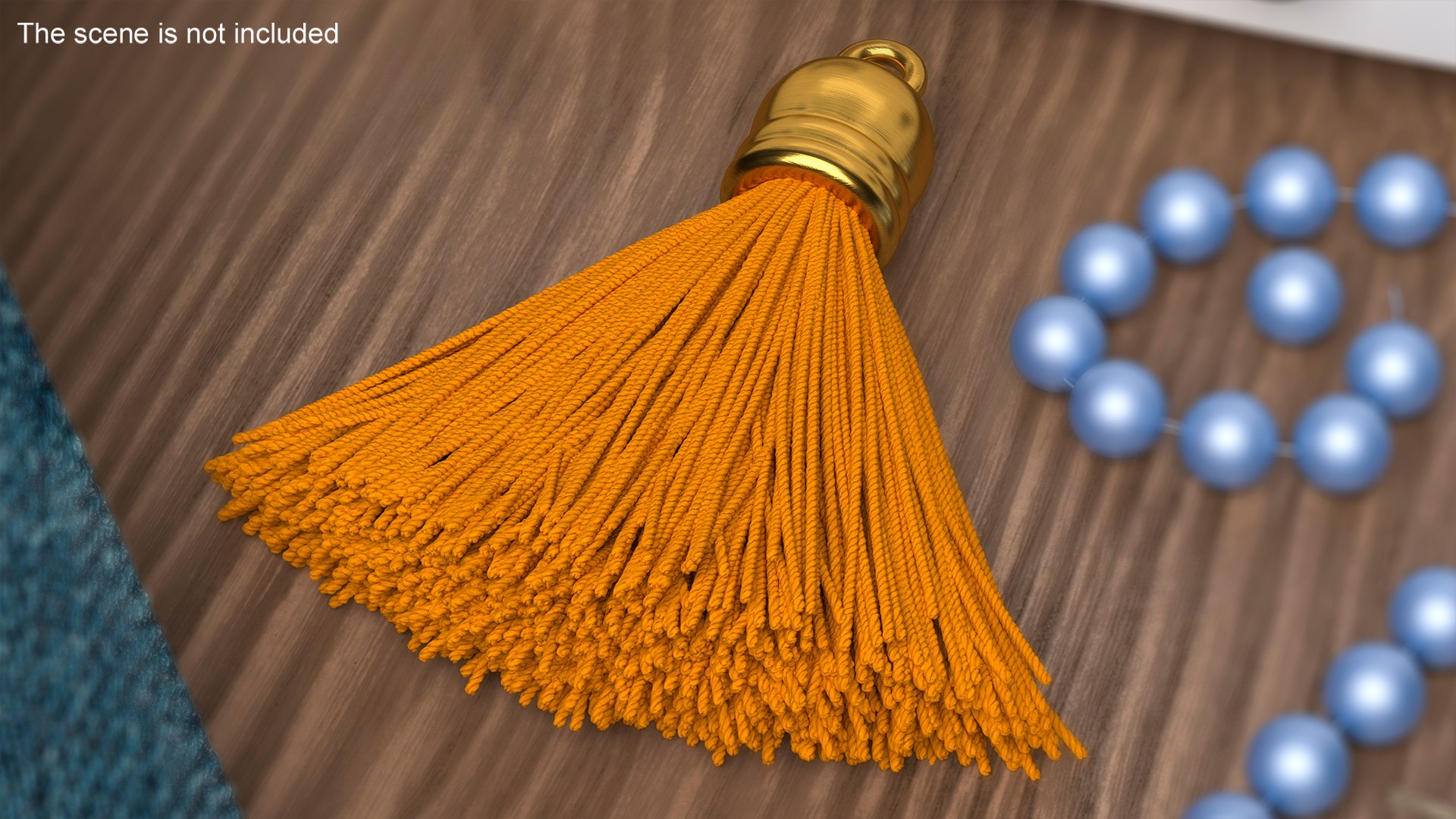3D Gold Cap Yellow Yarn Tassel Model - TurboSquid 2175517