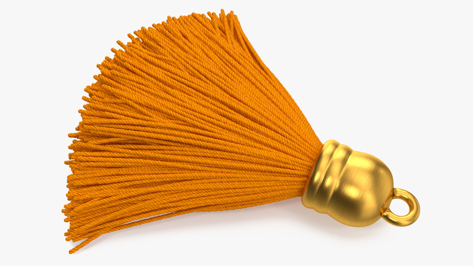3d Gold Cap Yellow Yarn Tassel Model Turbosquid 2175517