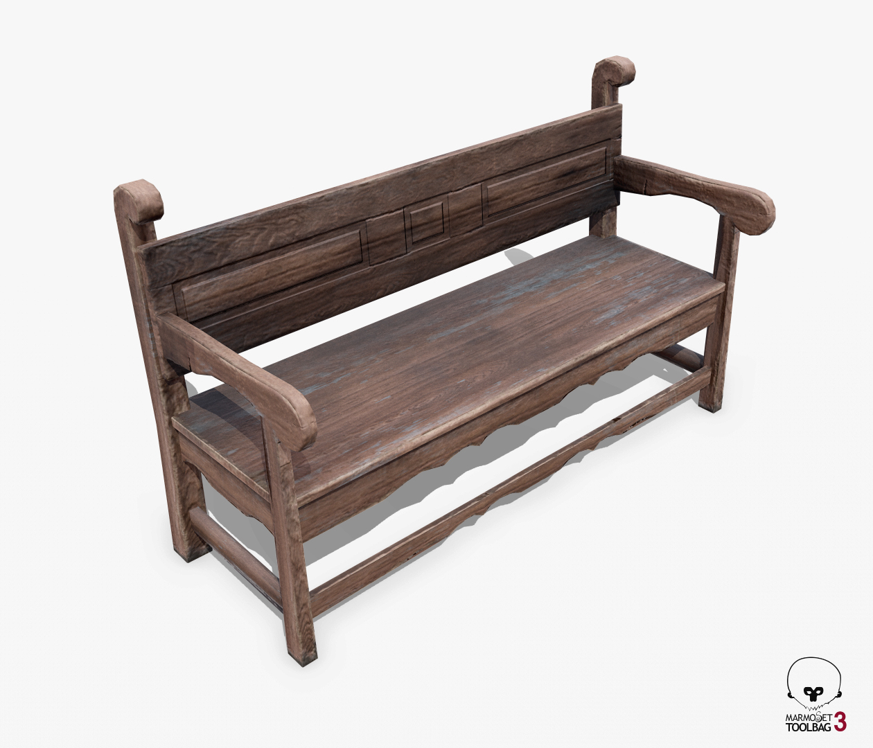 3D wooden bench - TurboSquid 1162680