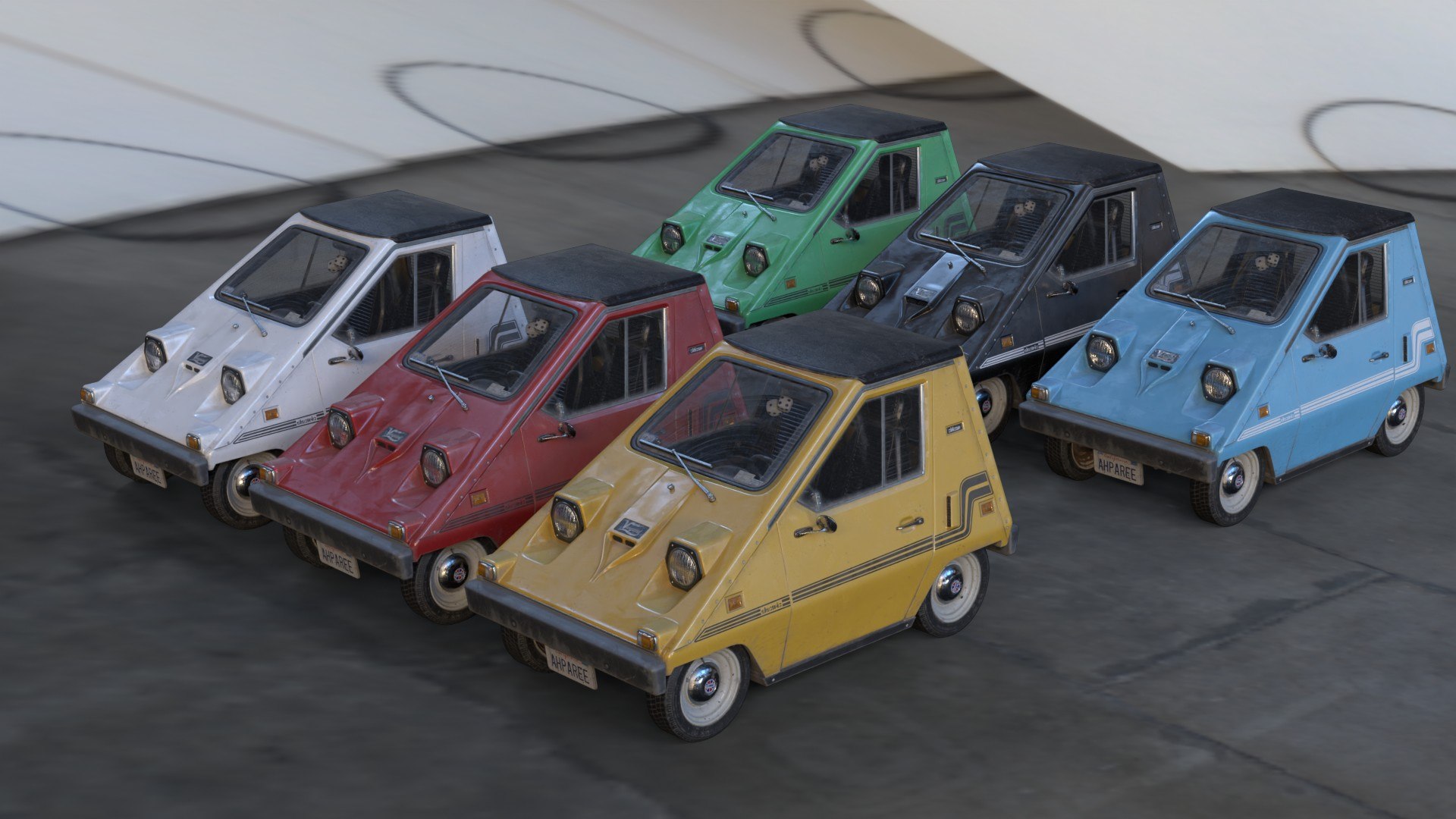 Sebring-Vanguard Citicar Comuta Car - Set Of 6 Colors 3D - TurboSquid ...