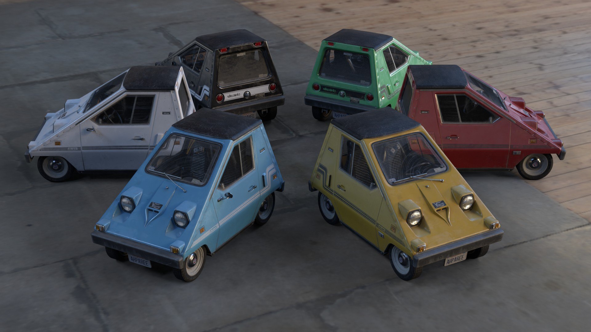 Sebring-Vanguard Citicar Comuta Car - Set Of 6 Colors 3D - TurboSquid ...