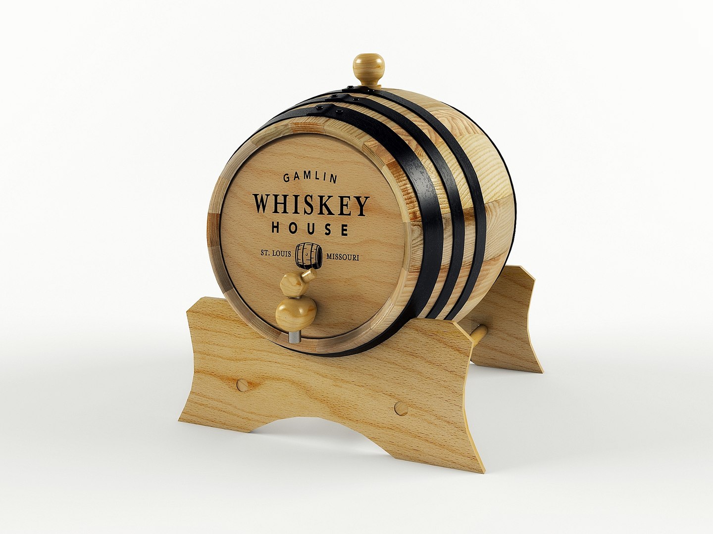 Whiskey Barrel 3d Model