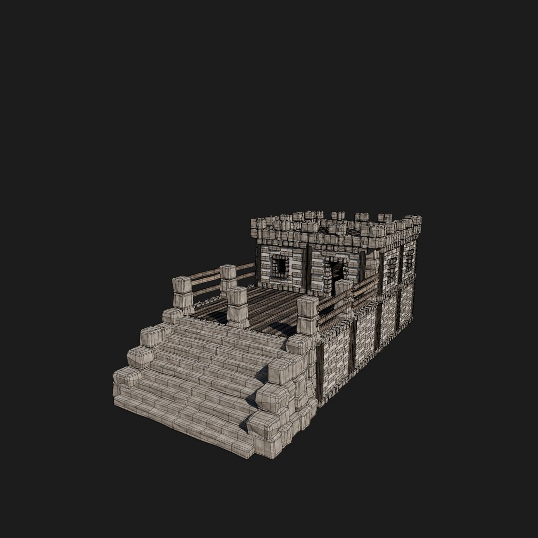 VIKING FORT NORSE FORTRESS CASTLE WALLS WATCHTOWER BUILDINGS 3D Model ...