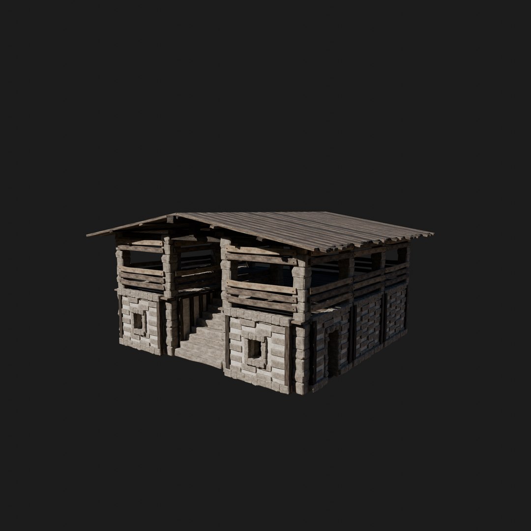 VIKING FORT NORSE FORTRESS CASTLE WALLS WATCHTOWER BUILDINGS 3D Model ...