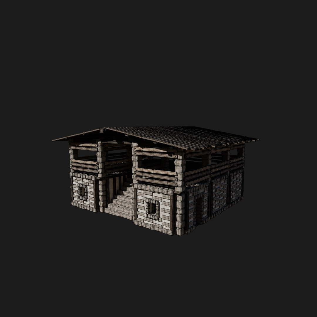 VIKING FORT NORSE FORTRESS CASTLE WALLS WATCHTOWER BUILDINGS 3D Model ...