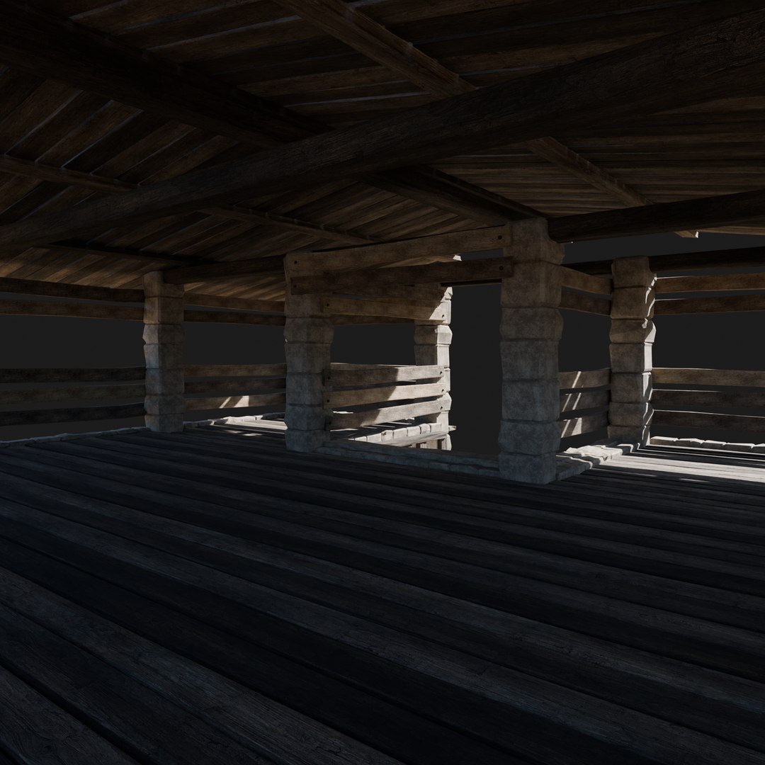 VIKING FORT NORSE FORTRESS CASTLE WALLS WATCHTOWER BUILDINGS 3D Model ...