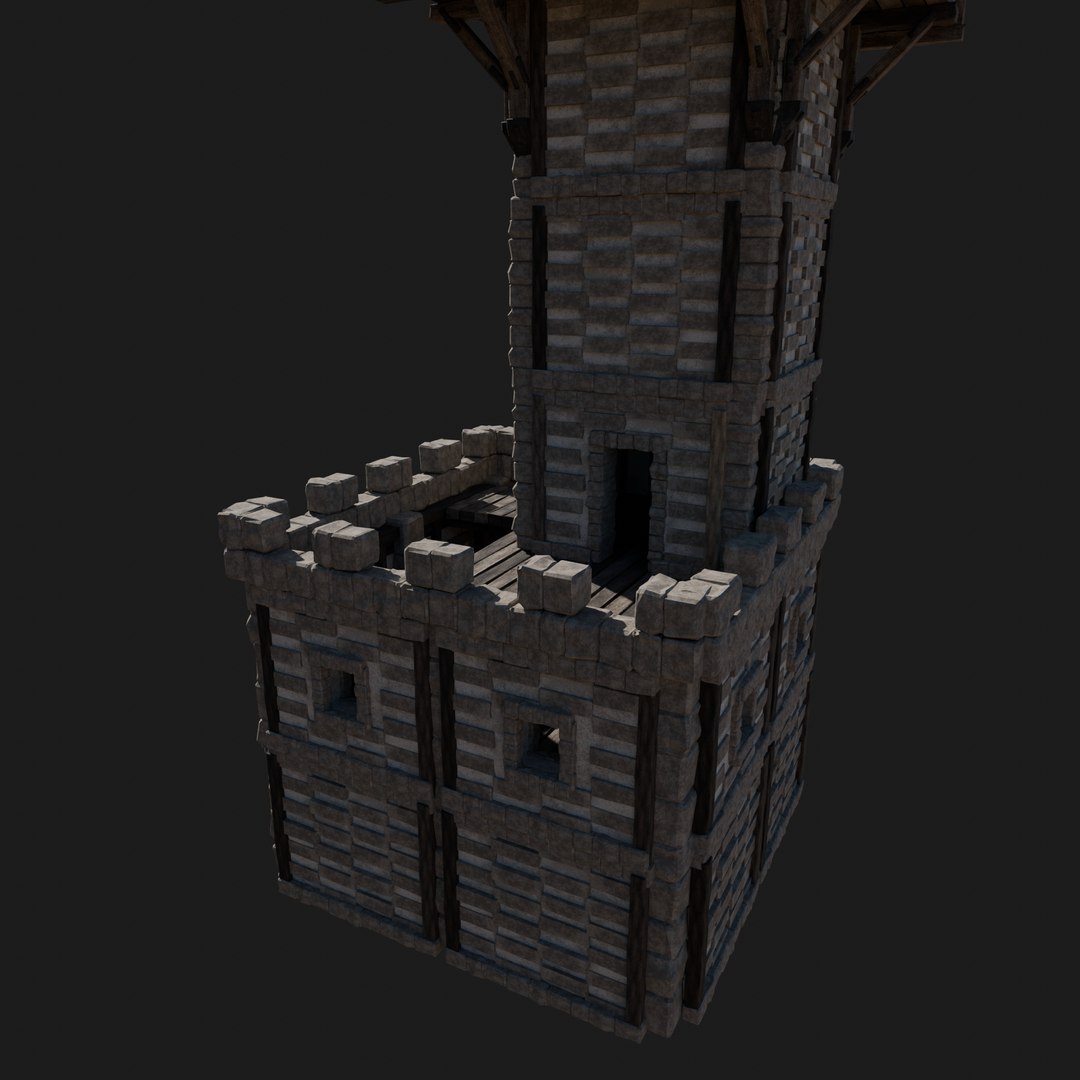 VIKING FORT NORSE FORTRESS CASTLE WALLS WATCHTOWER BUILDINGS 3D Model ...