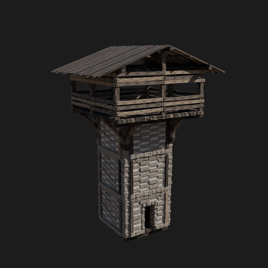 VIKING FORT NORSE FORTRESS CASTLE WALLS WATCHTOWER BUILDINGS 3D Model ...