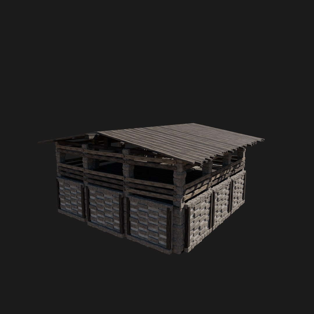 VIKING FORT NORSE FORTRESS CASTLE WALLS WATCHTOWER BUILDINGS 3D Model ...