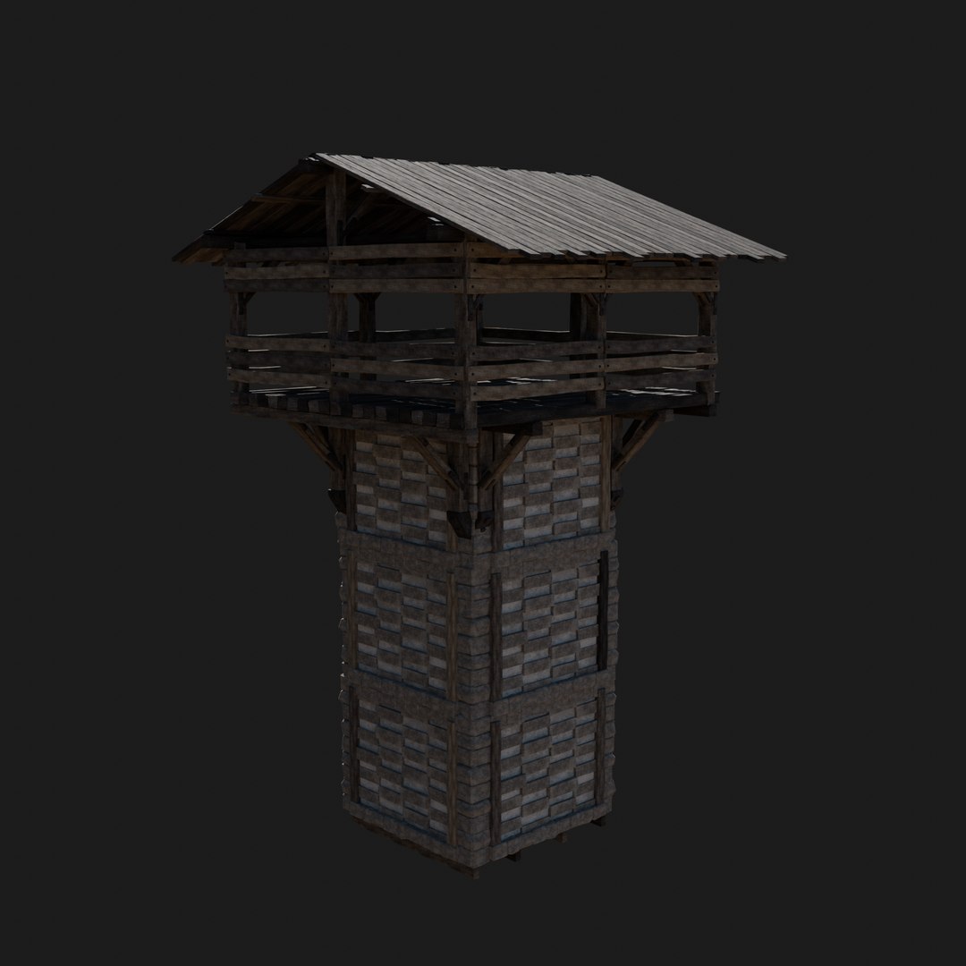 VIKING FORT NORSE FORTRESS CASTLE WALLS WATCHTOWER BUILDINGS 3D Model ...