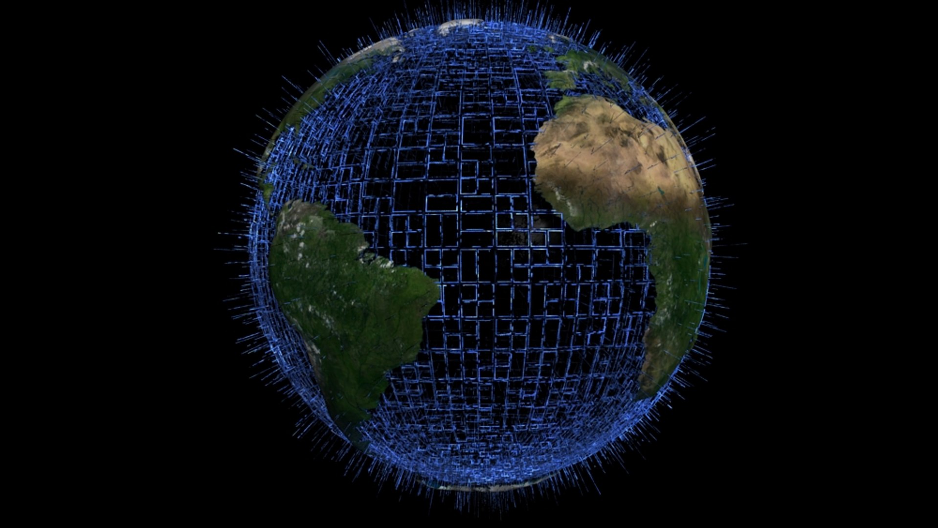 Holographic Earth 3d Model