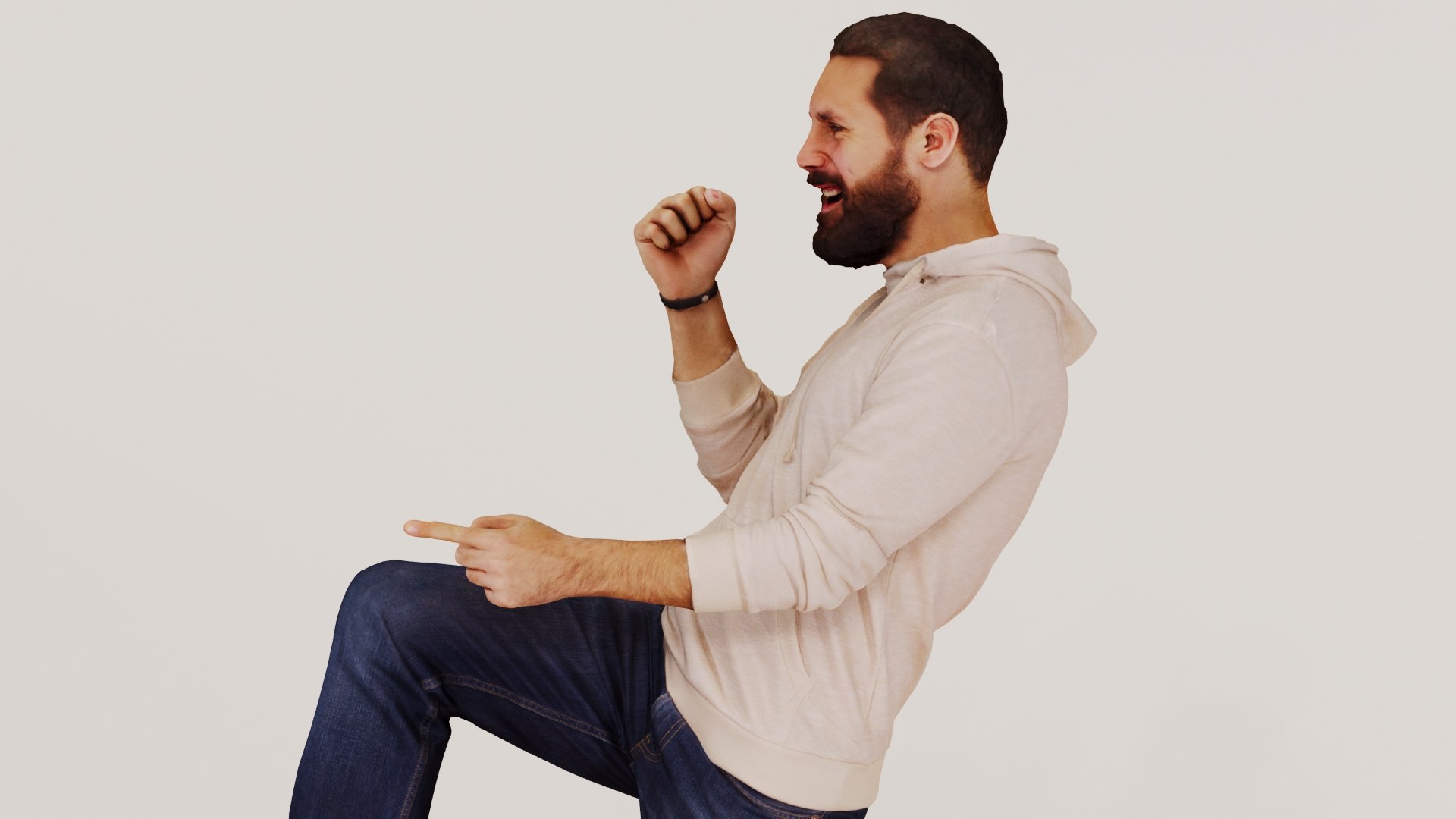 3D BEARD FAN MAN Full Body - TurboSquid 2171672