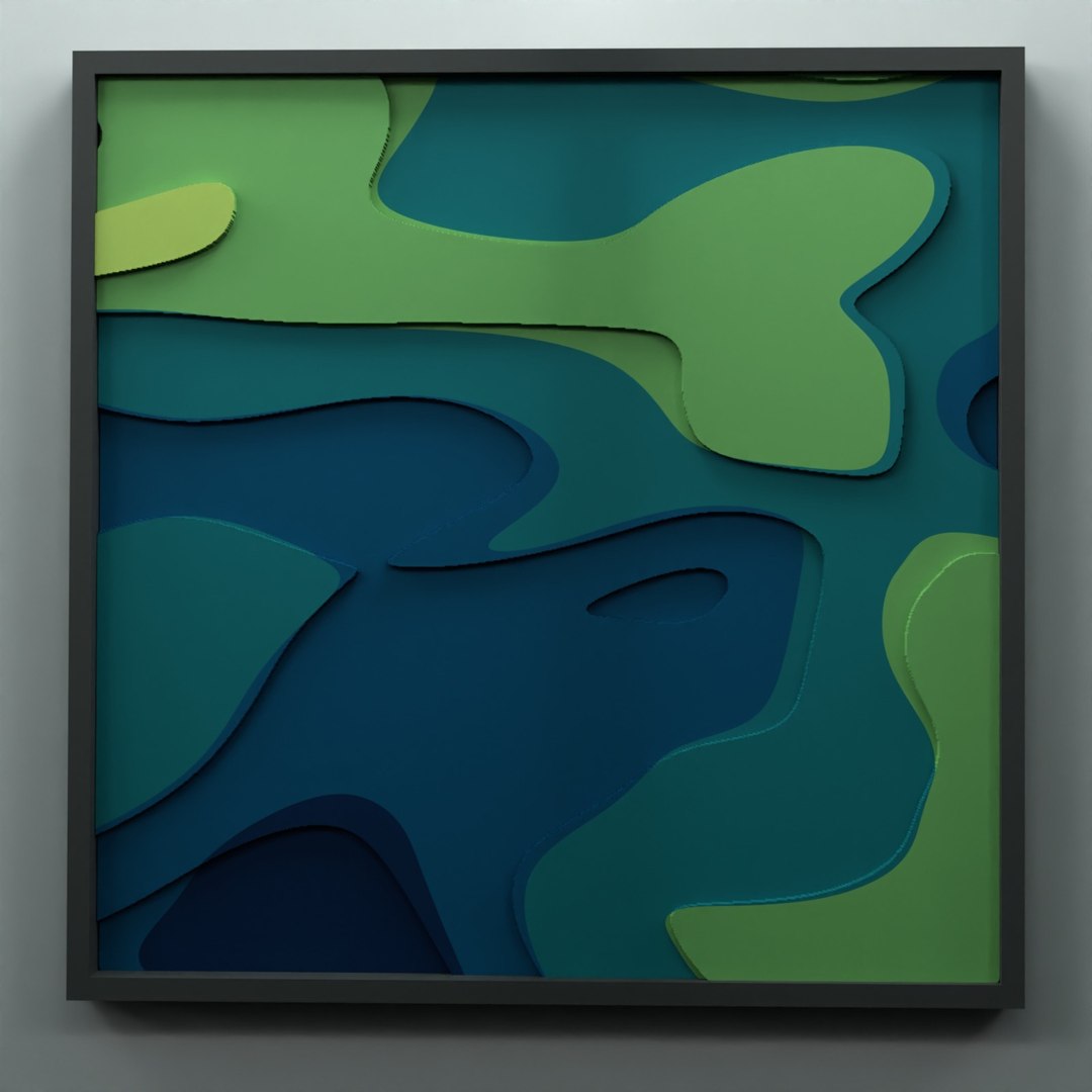 3D Abstract Art Animated - Galerry Model - TurboSquid 1843251